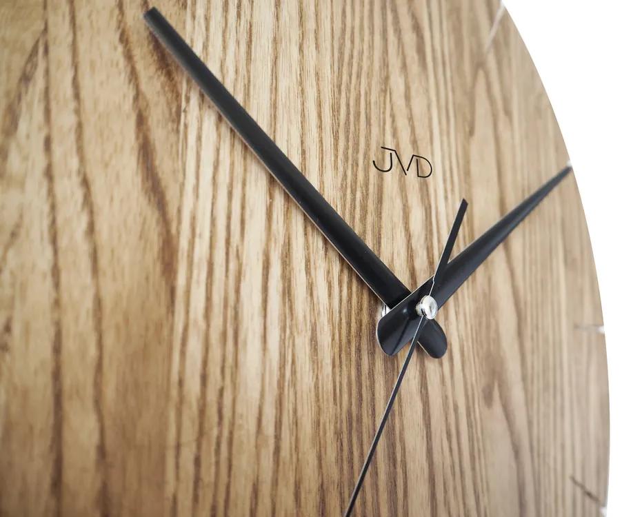 JVD Dřevěné designové kulaté hodiny JVD NS22011/78