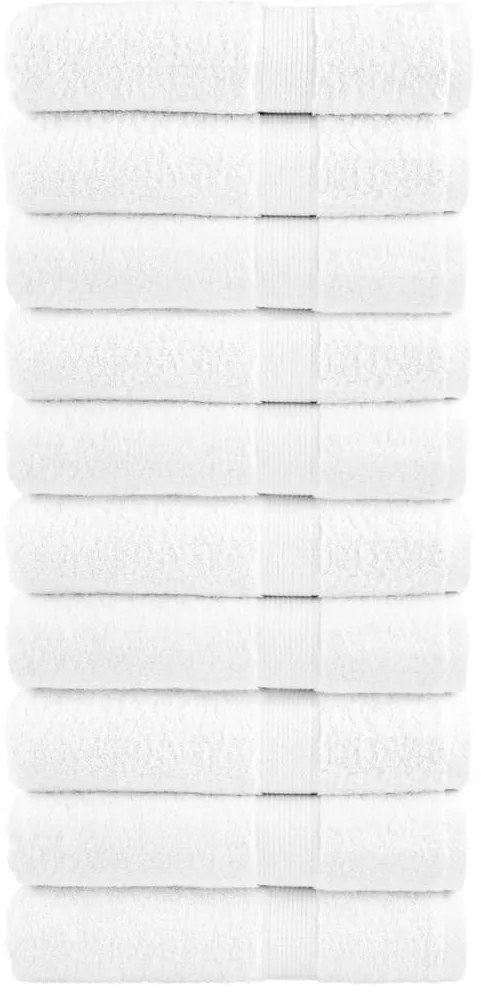 Prémiové osušky SOLUND 10 ks bílé 100x150 cm 600 g/m² 137134