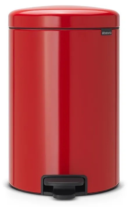 Brabantia NEWICON Pedálový odpadkový koš 20 l - zářivě červená