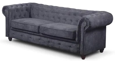 Rozkládací pohovka Infinity Chesterfield II Tmavě šedá