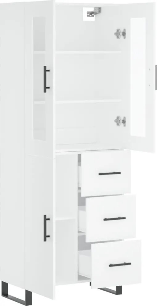 Skříň highboard bílá 69,5 x 34 x 180 cm kompozitní dřevo 3198489