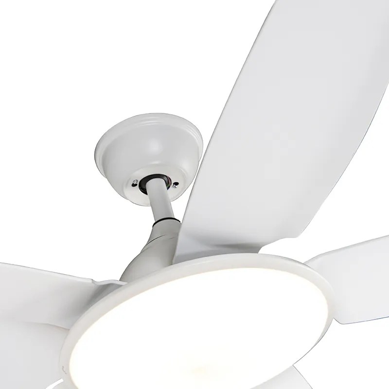 Stropní ventilátor bílý 130 cm vč. LED stmívatelný s dálkovým ovládáním - Vifte