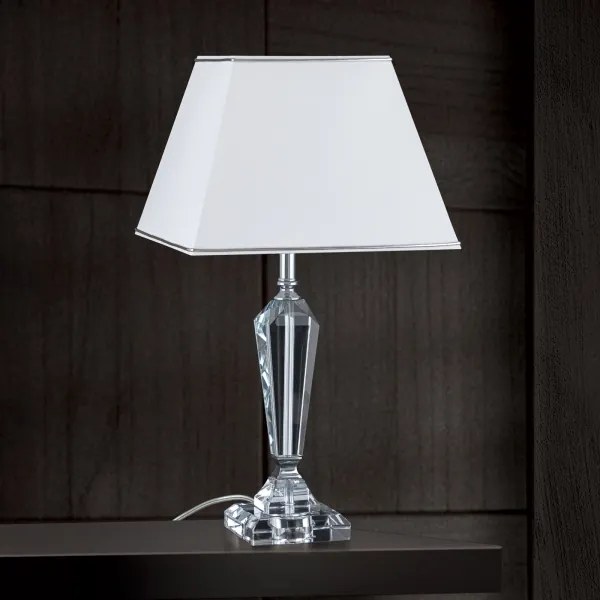 Orion LA 4-1201 - Křišťálová stolní lampa VERONIQUE 1xE27/60W/230V bílá/čirá