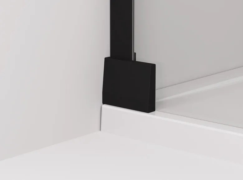 Sanswiss CADURA CA13 G+D sprchový kout čtvercový 100x100 cm Profil: Černá, Sklo: Hladké čiré, Rozměr: 100x100 cm