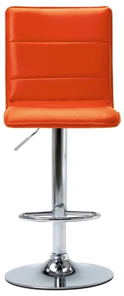 Petromila Barová židle oranžová umělá kůže