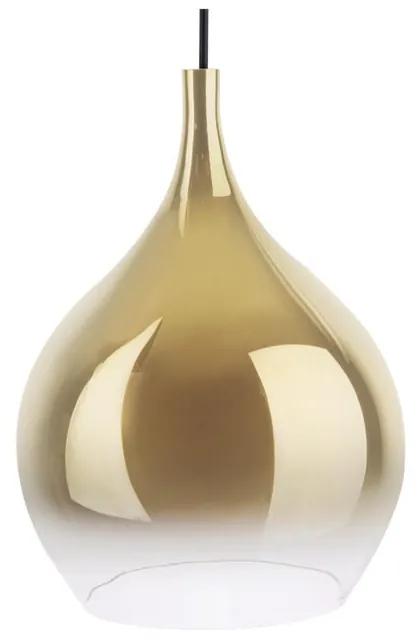 Skleněné závěsné svítidlo ve zlaté barvě Leitmotiv Drup Large, ø 26 cm