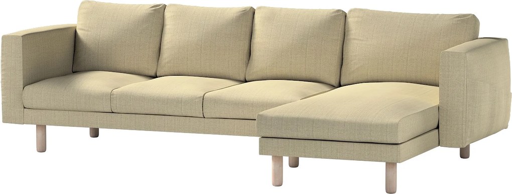Potah na pohovku IKEA Norsborg 4-místná se šezlongem barva béžová látka pletený vzor