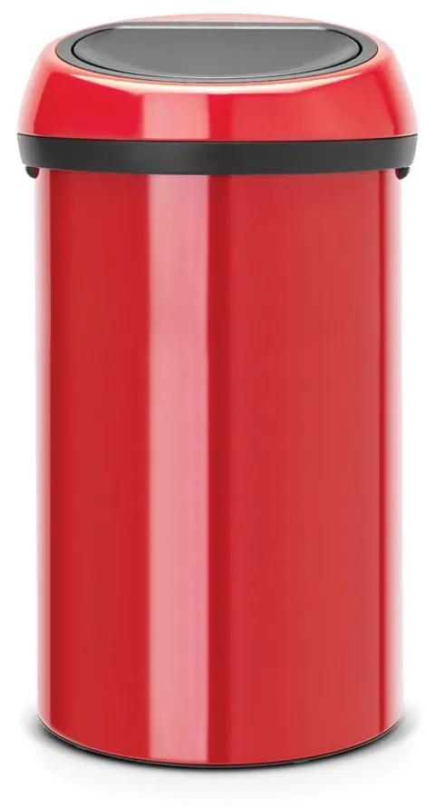 Brabantia Odpadkový koš Touch Bin - 60L, zářivě červená