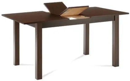 Autronic Dřevěný jídelní stůl Jídelní stůl rozkládací 120+30x80x75 cm, barva ořech (BT-6930 WAL)