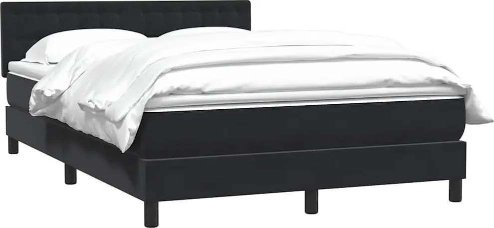 Box spring postel s matrací černá 160x210 cm samet 3316601