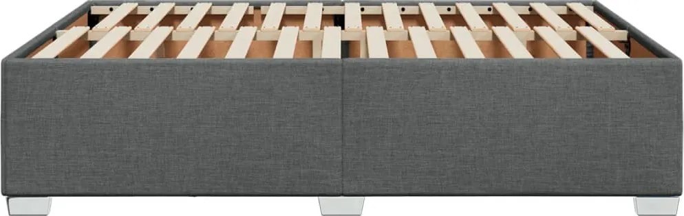 Postel bez matrace tmavě šedá 140 x 200 cm textil 3284479