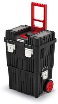 Modulární kufr HEAVY černý 450x360x640 s kovovými zámky