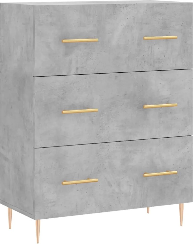 Skříň highboard betonově šedá 69,5x34x180 cm kompozitní dřevo 3198397