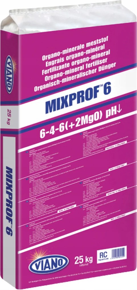 Jarní Hnojivo Na Trávy Viano Mixprof 6 Rc Ph Minus 6-4-6 +2MGO +fe 25KG