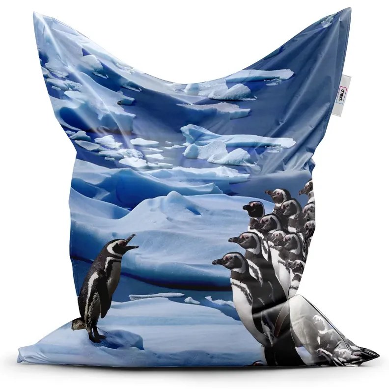 Sablio Sedací vak Classic Tučňáci - 200x140 cm