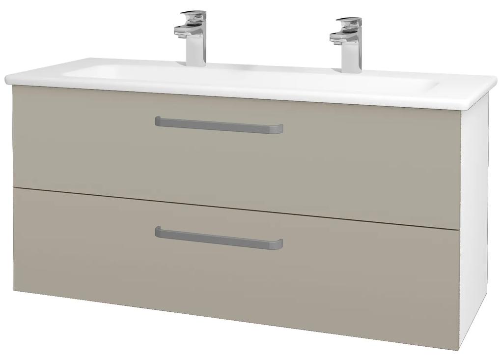 Dřevojas Koupelnová skříň GIO SZZ2 120 Varianta: N01 Bílá lesk / Úchytka T02 / D20 Galaxy
