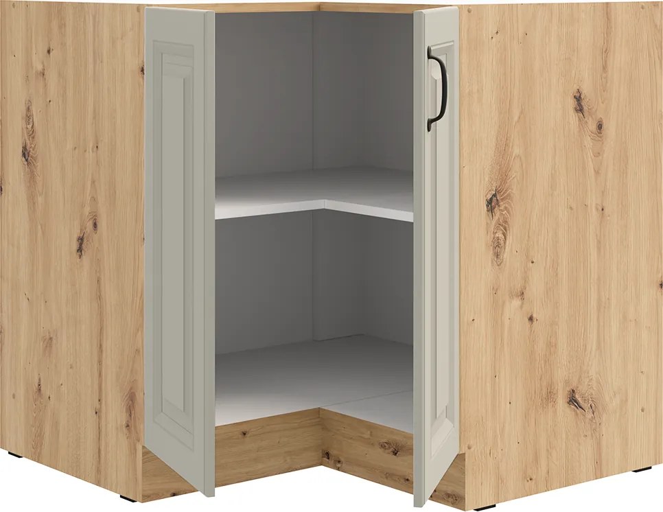 STILO ac | dolní skříňka 90x90 ND 2F rohová s policí | 90x90 cm | artisan/světle šedá