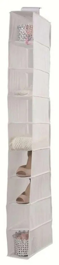 Compactor - Závěsný organizér 15x30x128 cm, 9 přihrádek, bílá RAN2982