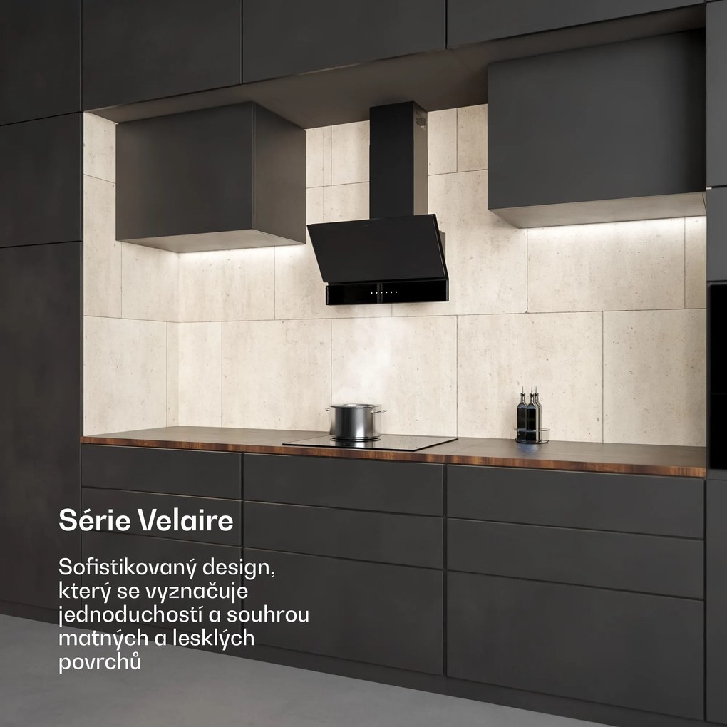 Klarstein Velaire digestoř | Elegantní, minimalistická, výkonná | Třída energetické účinnosti A++ | 820 m³/h | 60 cm
