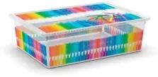 KIS Plastový úložný box C-Box Colours Arty L s kolečky, 27 L