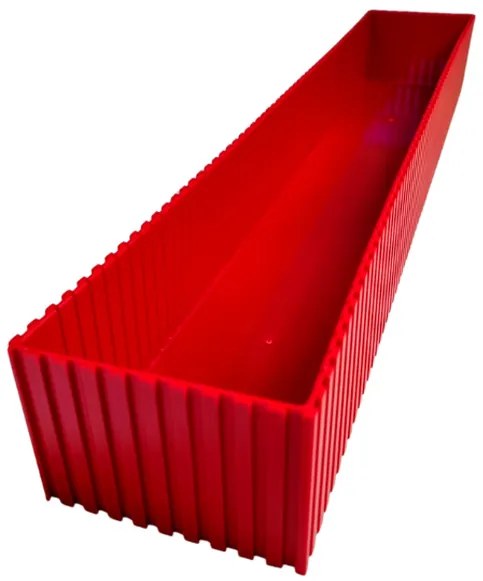 Plastová krabička na nářadí 70-100x600 mm, červená