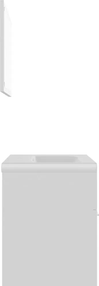 vidaXL Set koupelnového nábytku dřevotříska [3070866] Barva: Bílá