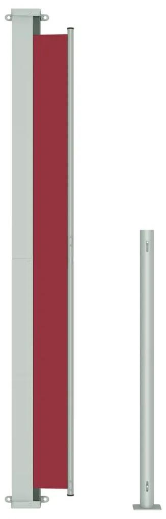 vidaXL Zatahovací boční markýza 180 x 300 cm červená
