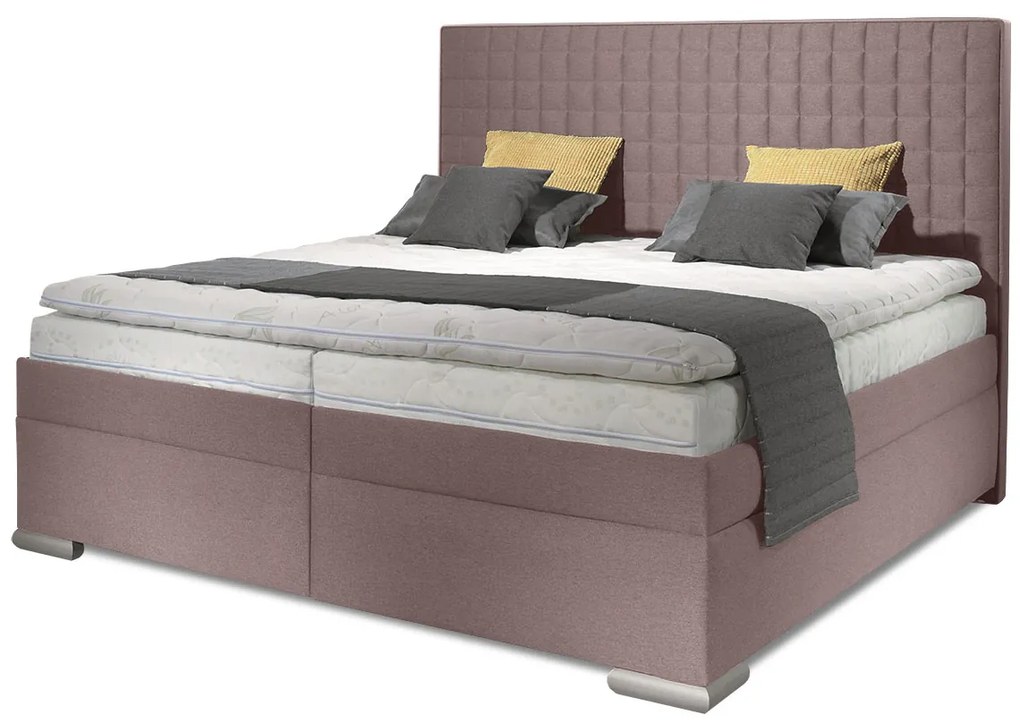 New Design Rialto Boxspring 160x200cm růžovohnědá