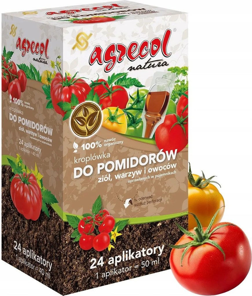 Agrecol Pro Rajčata Bylinky Papriky Okurky Vitamínový Kondicionér Hnojivo 24X 50 ml