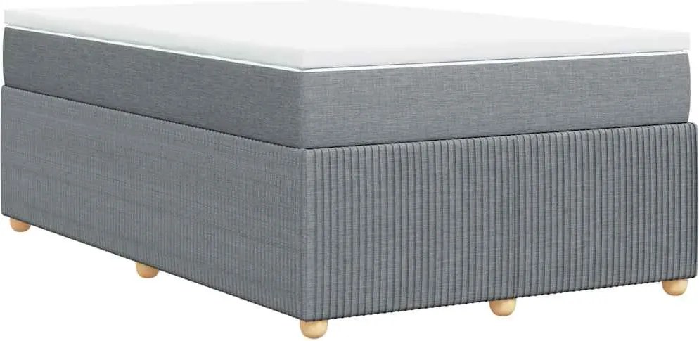 Box spring postel s matrací světle šedá 120 x 200 cm textil 3285560