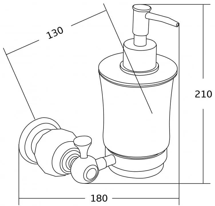 Mexen příslušenství, ESTELA dávkovač mýdla, zlatá, 7011540-50