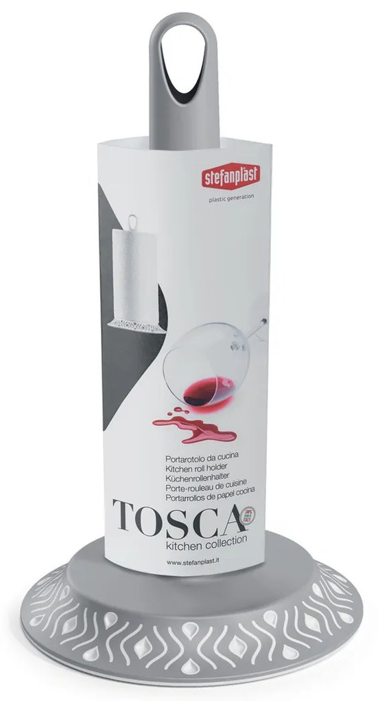 STEFANPLAST Držák na kuchyňské utěrky Tosca, bílý/šedivý