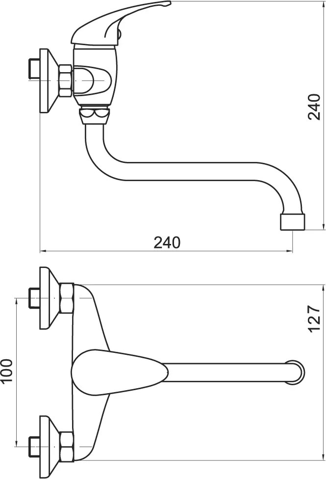 Novaservis Metalia 55 55074/T.0 dřezová / umyvadlová baterie nástěnná 100 mm