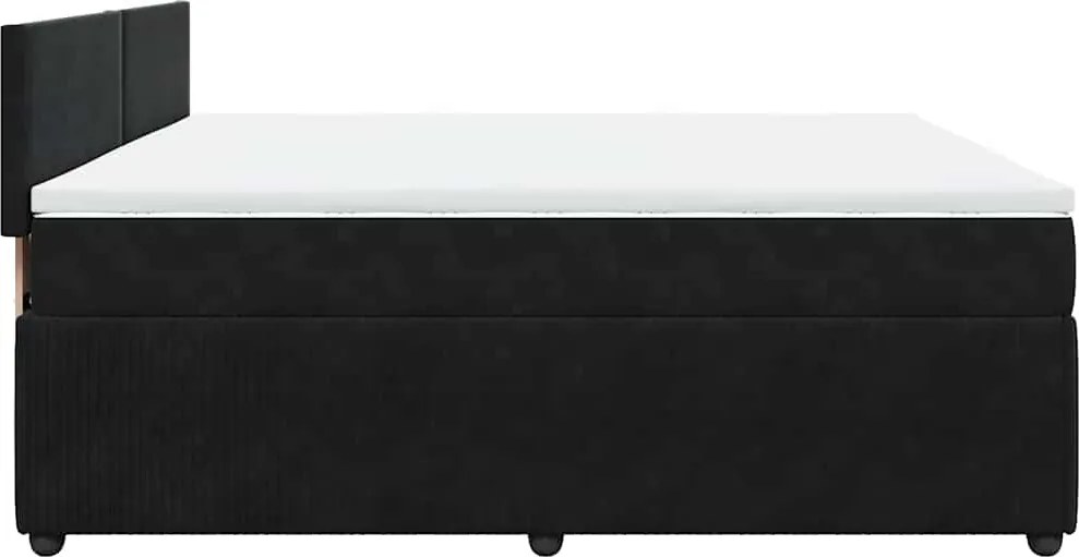 Box spring postel s matrací černá 180x200 cm samet 3290102