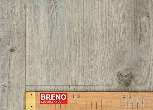 Breno PVC LINETEX Helsinki 593 - světle šedé dřevo, šíře 400 cm