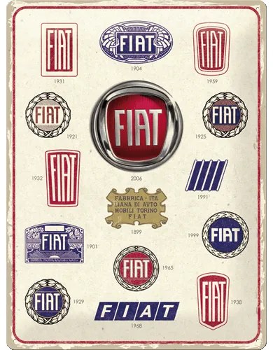Postershop Plechová cedule: Fiat (Logo Evolution) - 40x30 cm