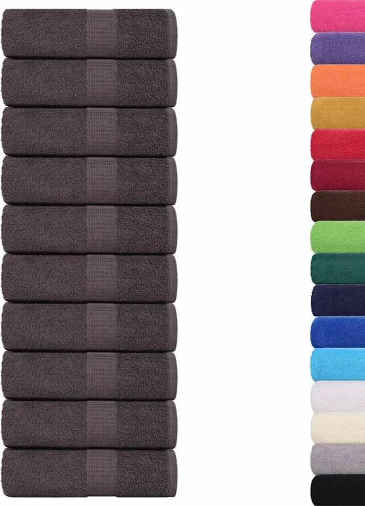 Ručníky FROGN 10 ks antracitové 30x30 cm 360 g/m² 136675