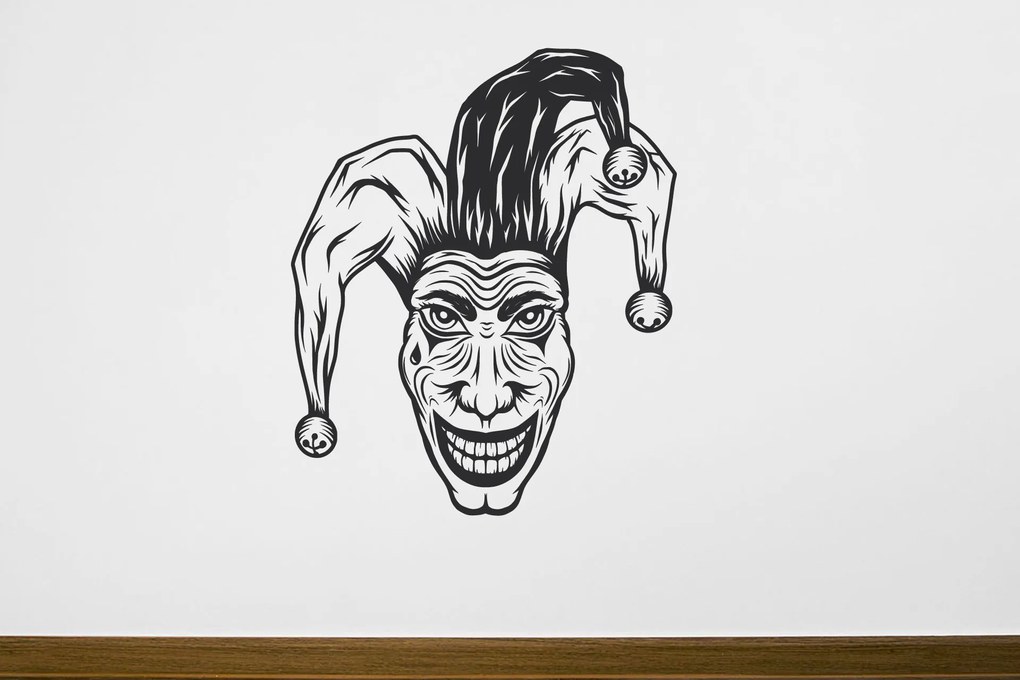 Lepy.cz Samolepka na zeď Joker - Žolík Velikost (šířka x výška): 80x96cm, Barevná varianta: Světle růžová