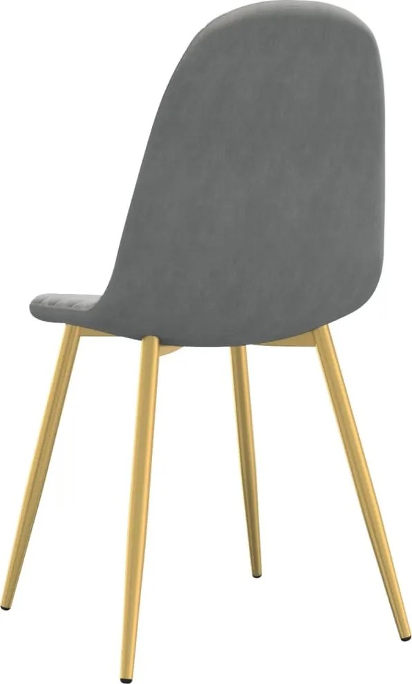 vidaXL Jídelní židle 4 ks samet [325679] Barva: Tmavě šedá