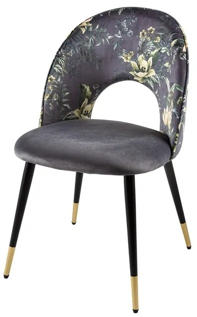 Designová jídelní židle Jalisa šedý samet
