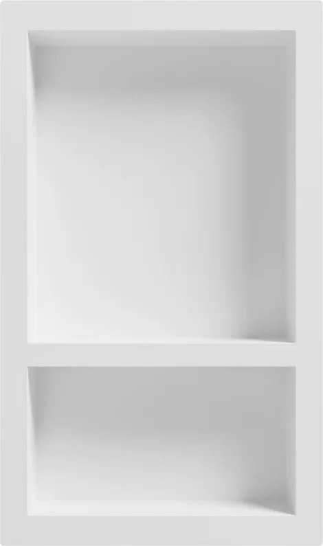 Mexen X-Wall-S, SMC zapuštěná police s přírubou 68,6 x 40,7 cm, bílá, 1901694109