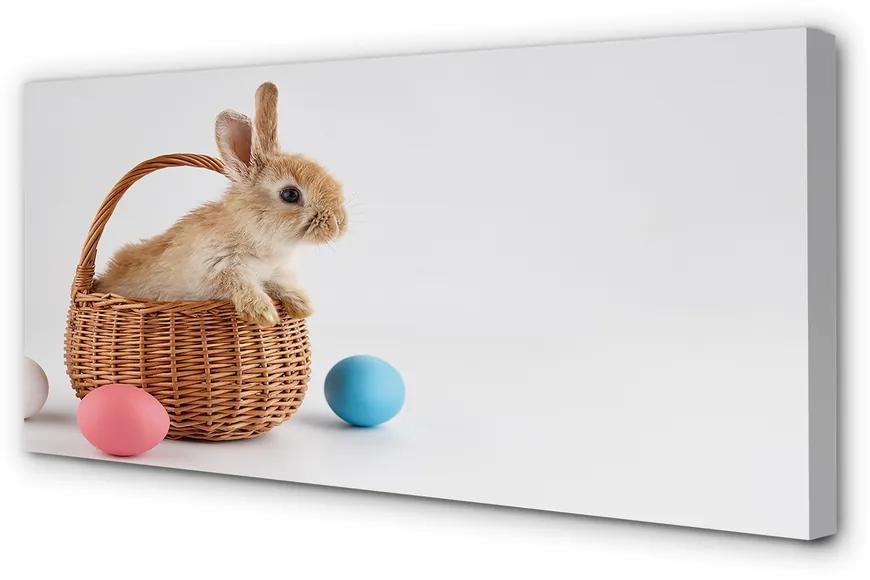 Obrazy na plátně králíci vejce 100x50 cm