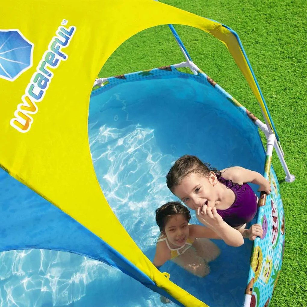 Bestway Nadzemní Bazén Pro Děti S Uv Ochranou Steel Pro 244 X 51 Cm Světle Šedá