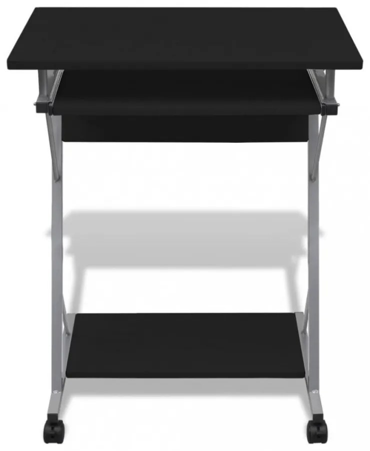 Počítačový stůl na kolečkách Dekorhome Černá