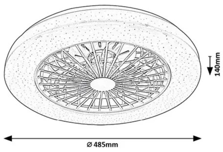 Rabalux 71333 - LED Stm. str. svít. s ventilátorem DALFON 48W/230V 3000-6500K+DO