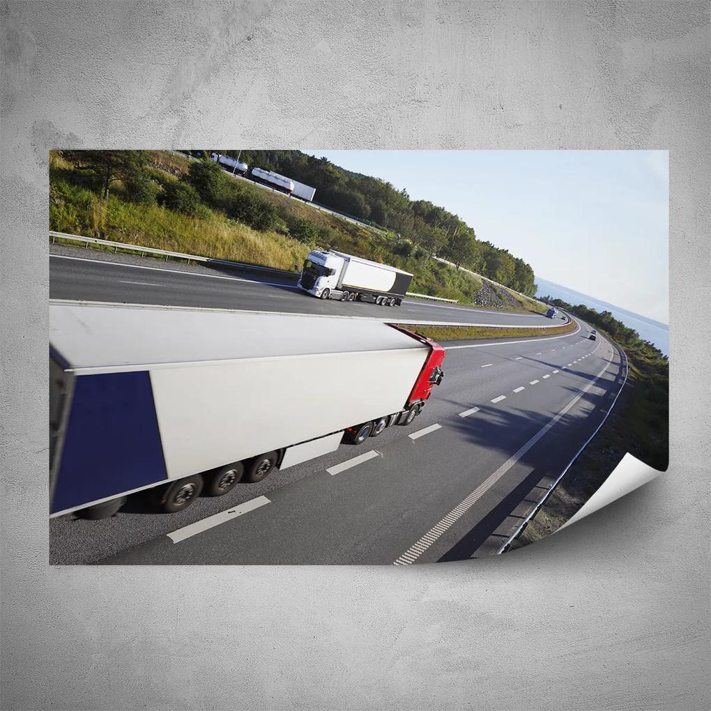 Plakát - Jedoucí kamión (60x40 cm) - PopyDesign