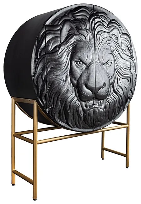 Designová vysoká komoda Hergus 140 cm černé mango