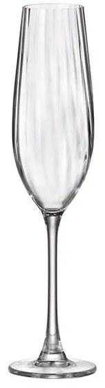BOHEMIA COLUMBA OPTIC SKLENICE NA ŠAMPAŇSKÉ 260ML SADA 6KS
