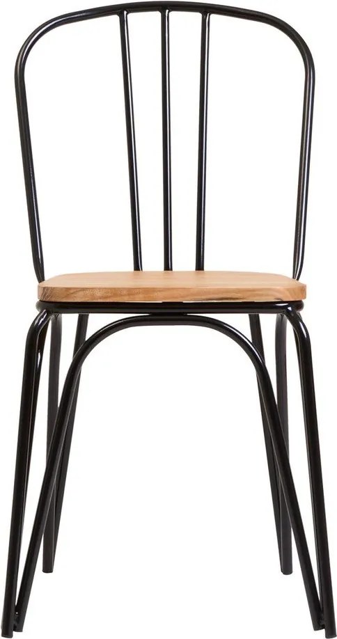 Černá jídelní židle z jilmového dřeva District – Premier Housewares