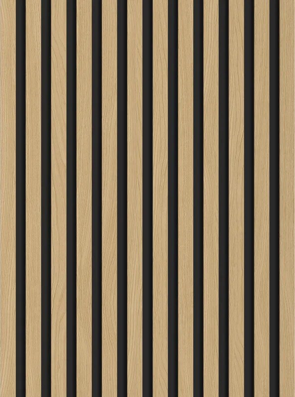 Mexen Lam-B, akustické stěnové lamely 275 × 30 cm, HDF deska 4 mm, technická dýha, dub zlatavý, 275307-3015-003